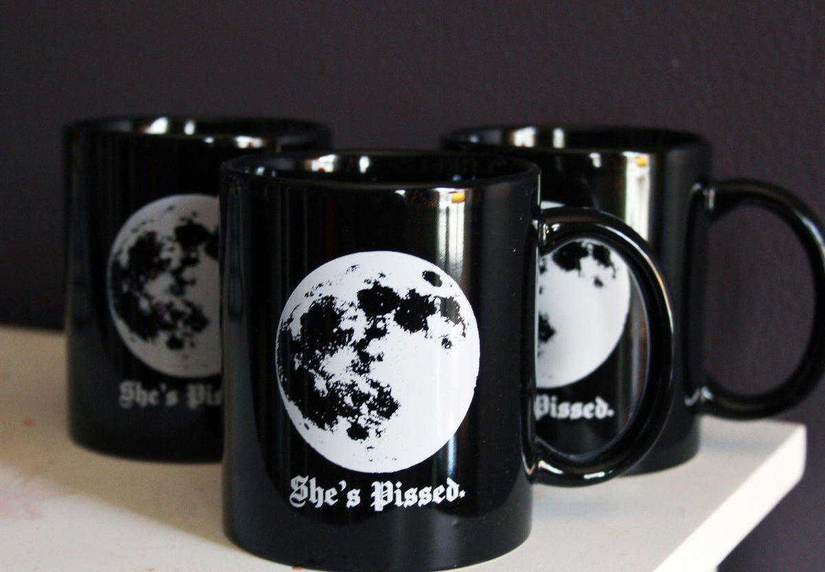 The Moon is Pissed Ceramic Mug – Midge Blitz