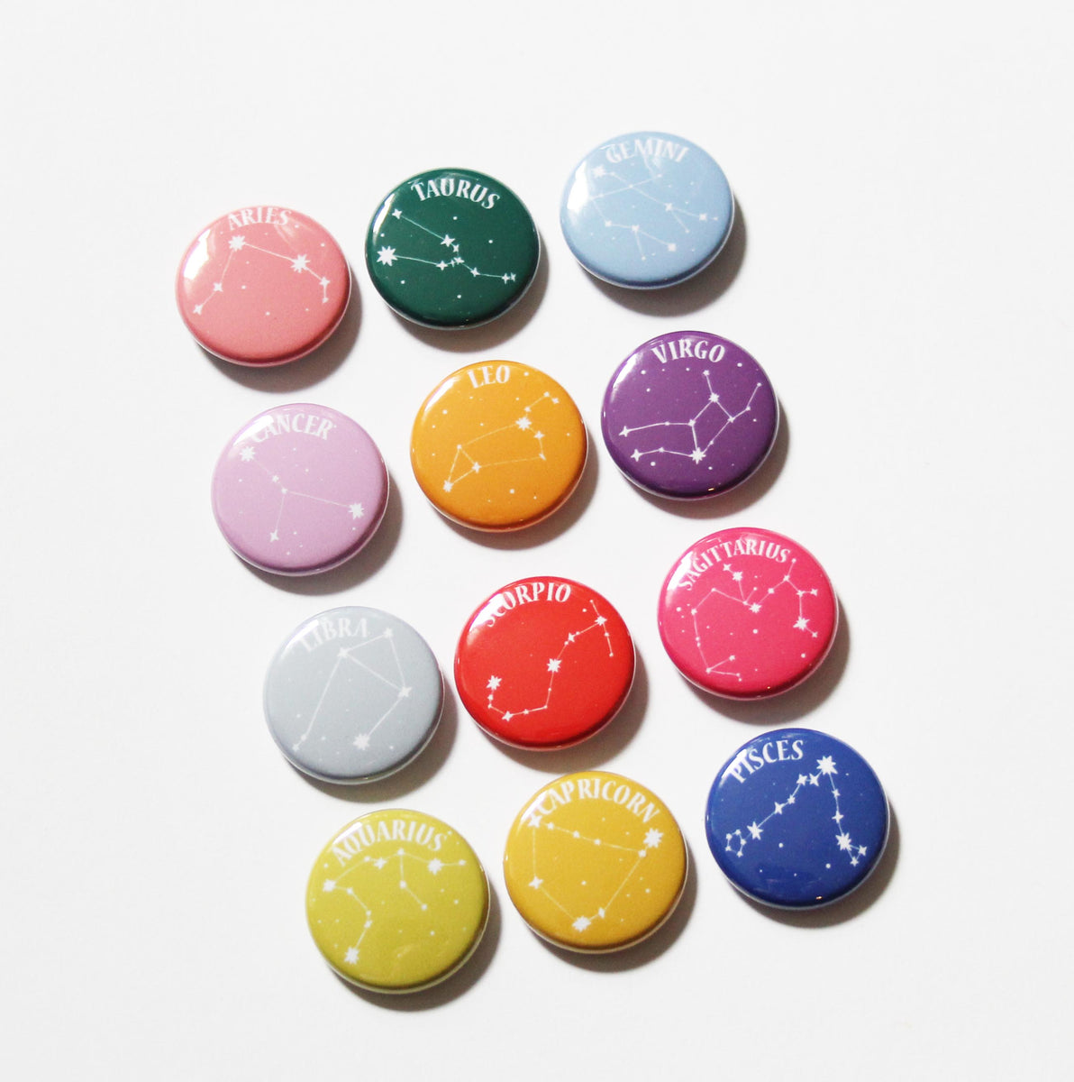 Colorful Zodiac Buttons / Pick Your Sign – Midge Blitz